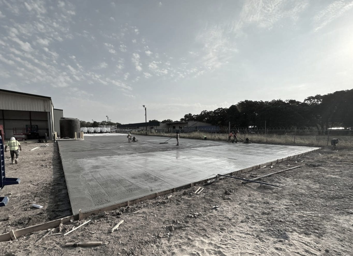 Concrete Pour at Primoris - Fort Construction