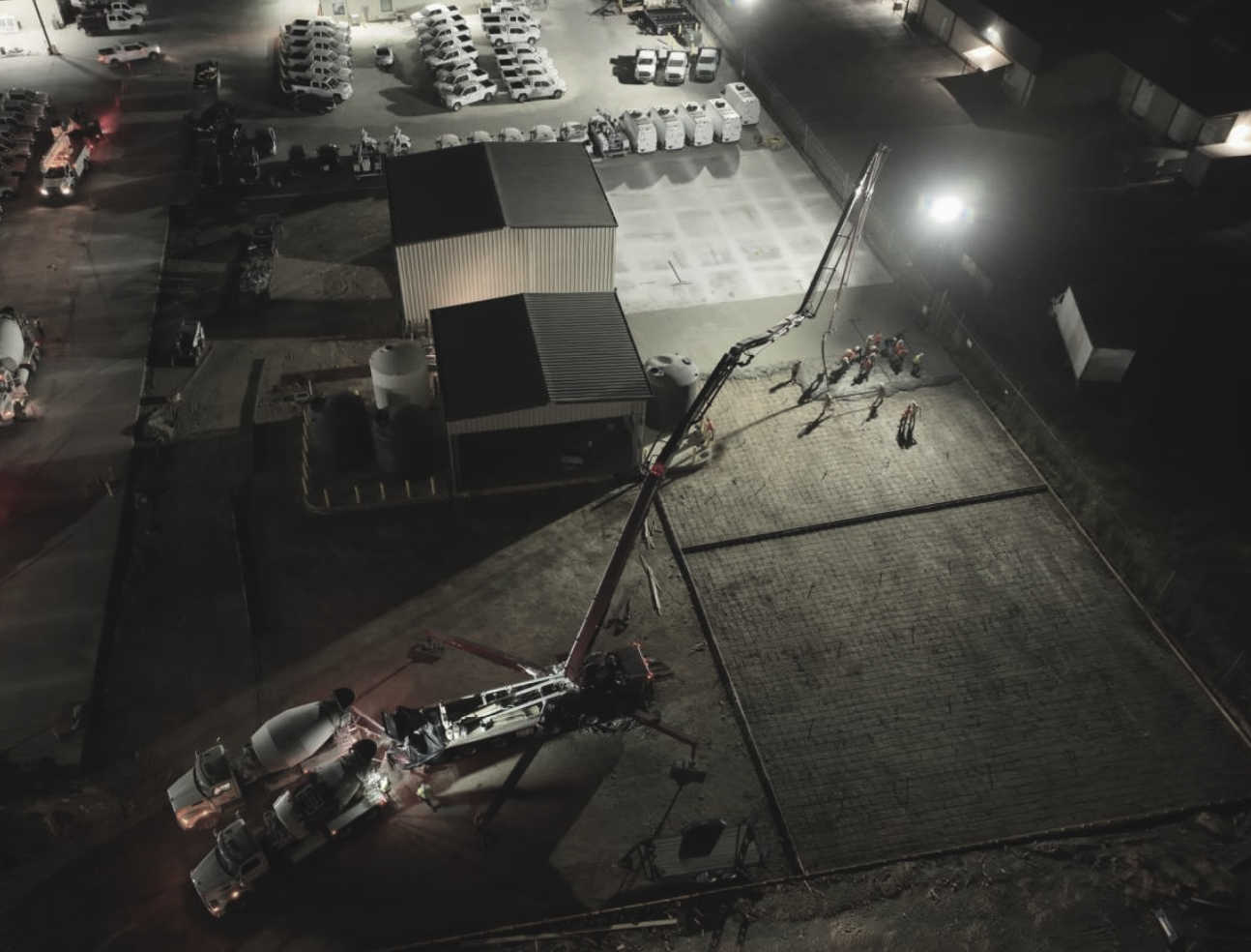 Concrete Pour at Primoris - Fort Construction